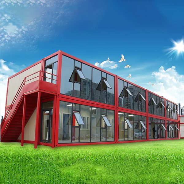 Flat Pack Container House Glass Modular Office Building - HIG HOUSE